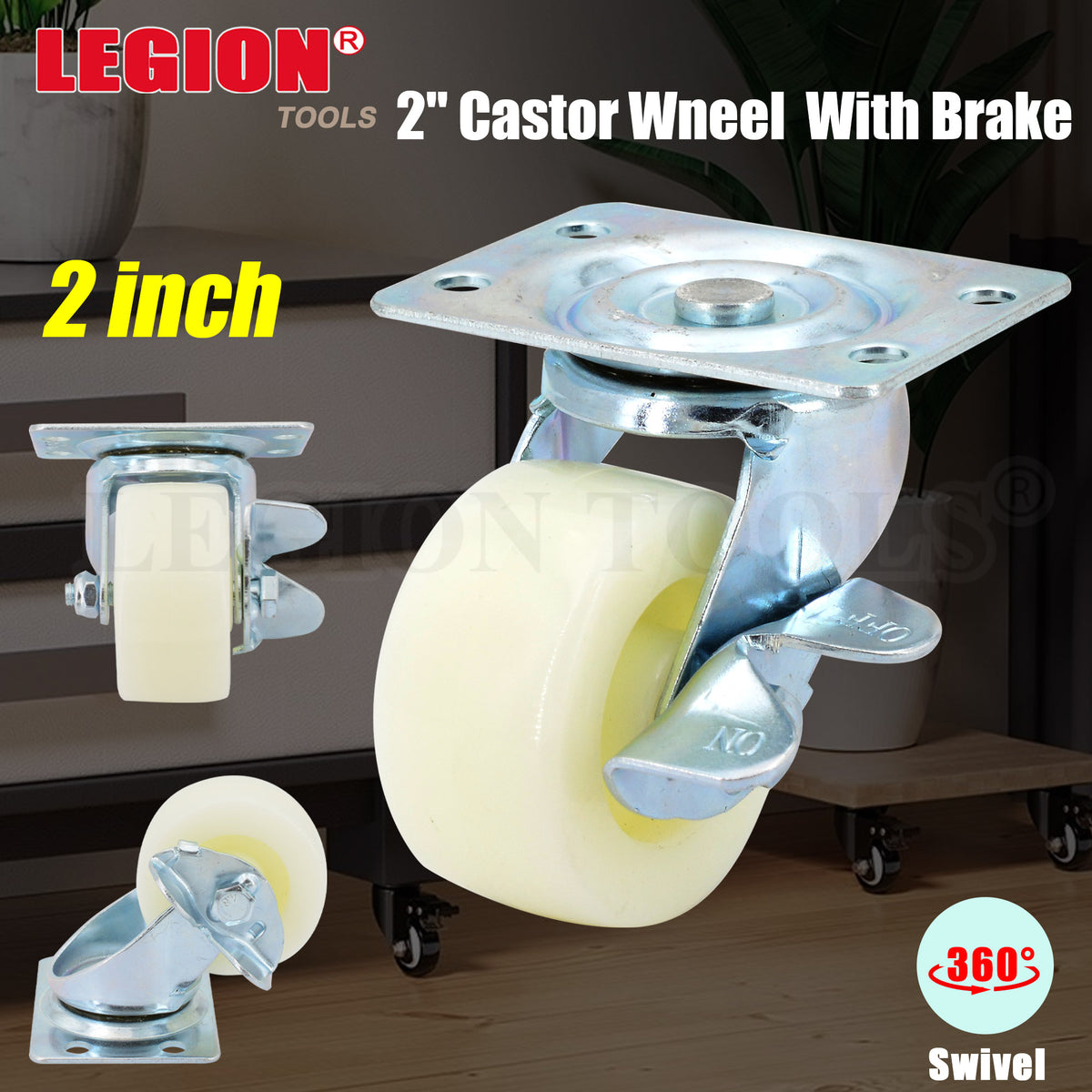 2" Castor Wheel With Brake Caster Wheel – Legion Warehouse