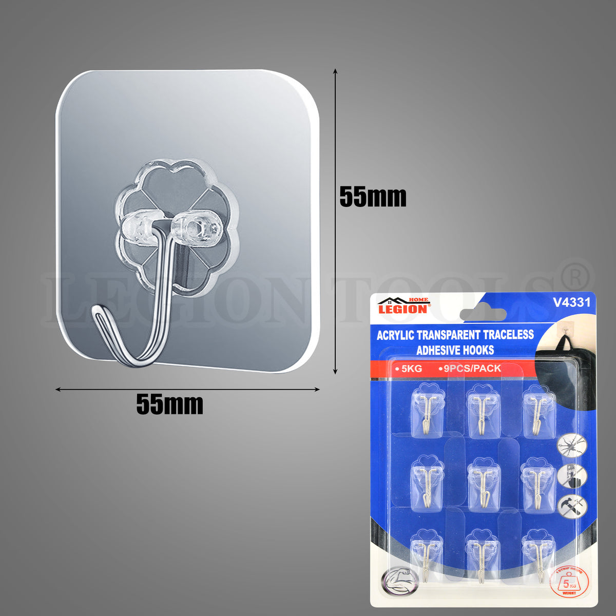 White Removable Hooks Self Adhesive – Legion Warehouse