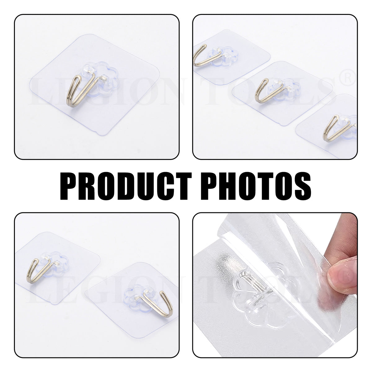 White Removable Hooks Self Adhesive – Legion Warehouse