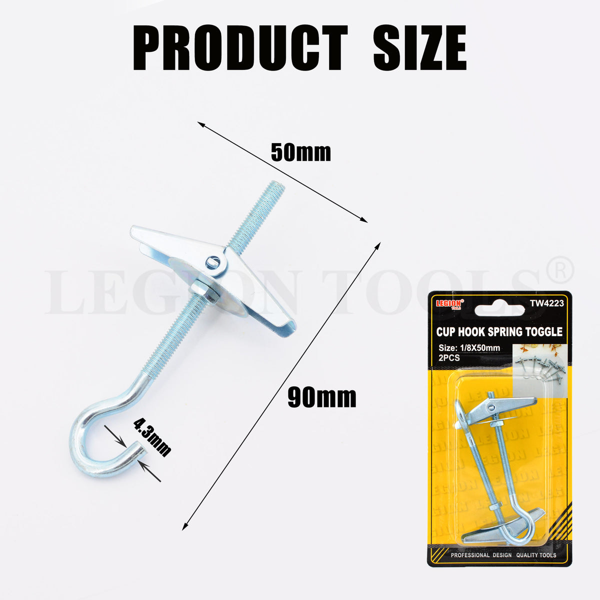 Ceiling Hook Springs Toggle Cup Hook M5 90mm – Legion Warehouse