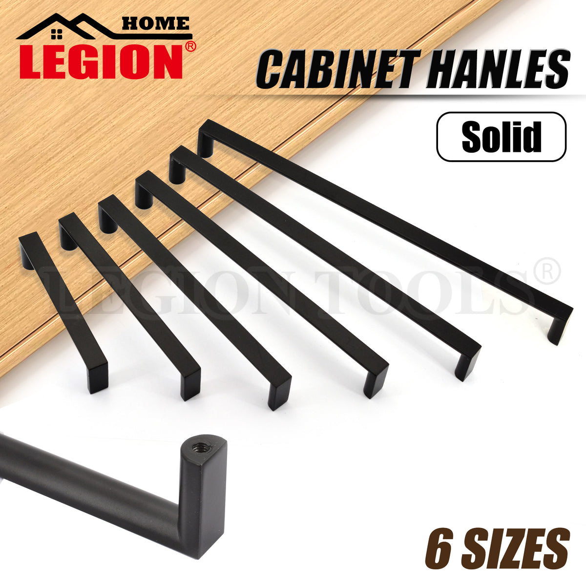 Solid Zinc Alloy Handles Matte Black 6 Sizes – Legion Warehouse