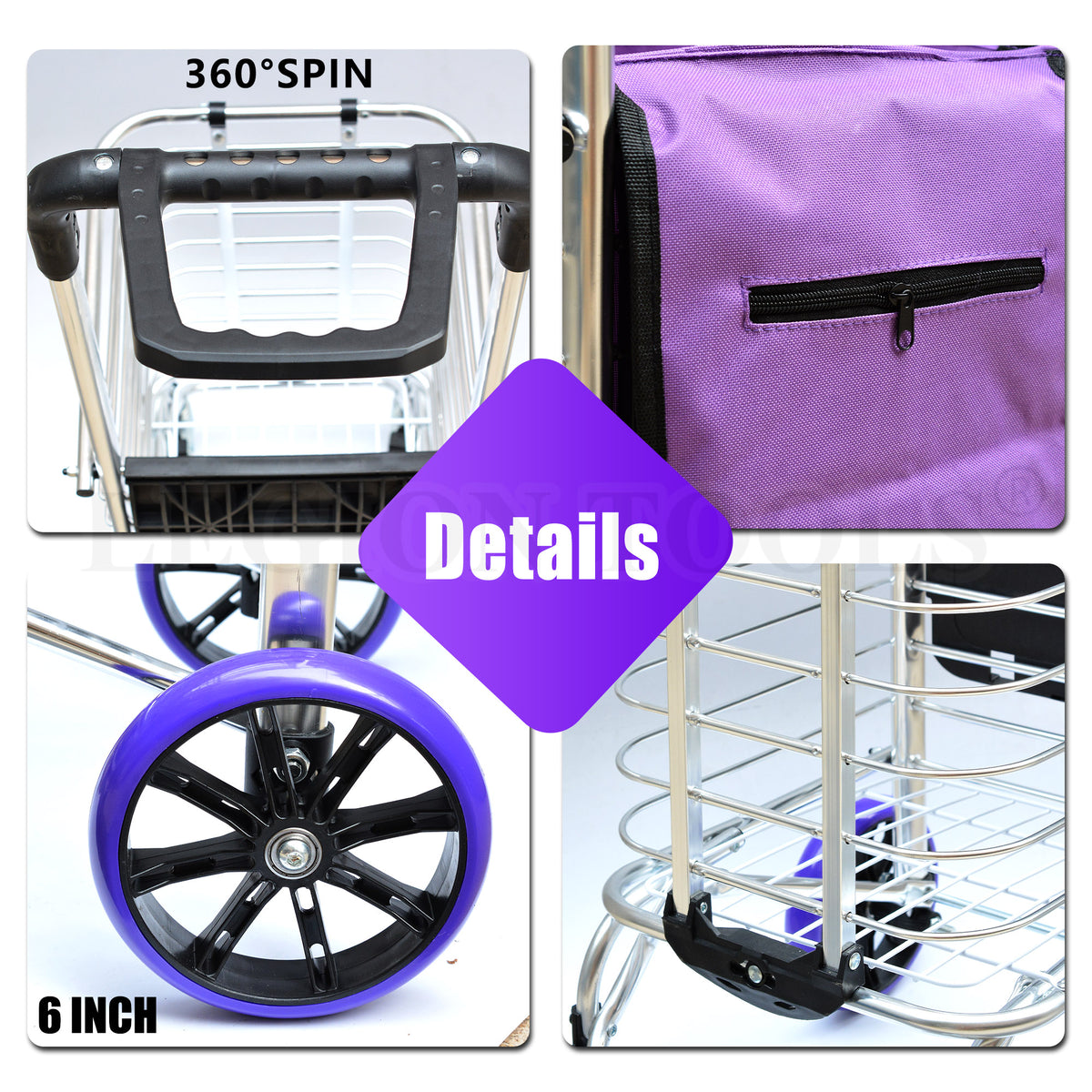 Foldable Shopping Cart Trolley – Legion Warehouse