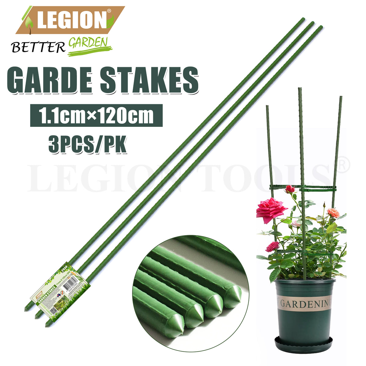 Garden Stakes 11 mm X 120 cm Plastic Coated Steel Pipes – Legion Warehouse