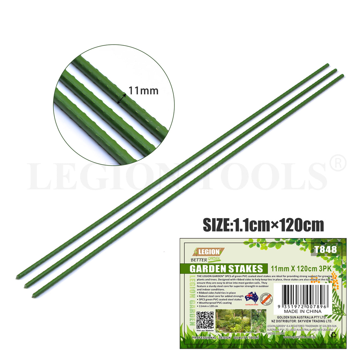 Garden Stakes 11 mm X 120 cm Plastic Coated Steel Pipes – Legion Warehouse