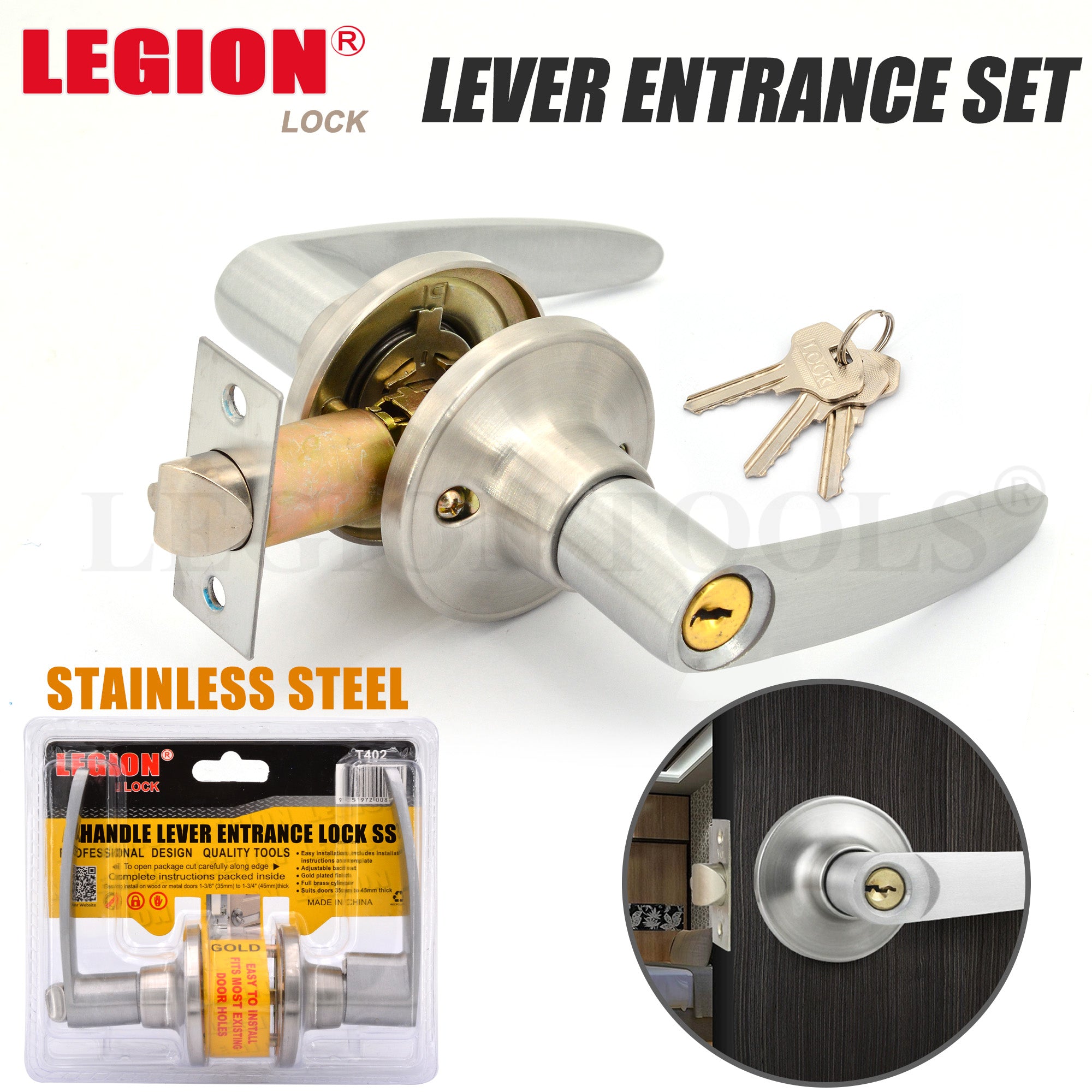 Entrance Door Lock Set Lever Handle – Legion Warehouse