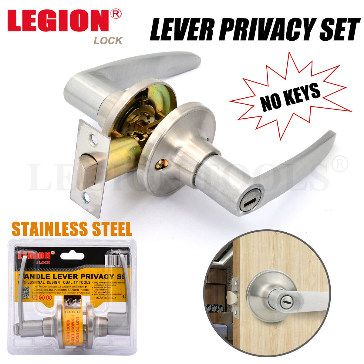 Privacy Door Lock Set Lever Handle – Legion Warehouse
