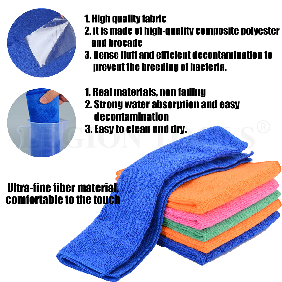 Microfibre Cloth Rag Car Wash Cleaning Towel 30cm×30cm – Legion Warehouse