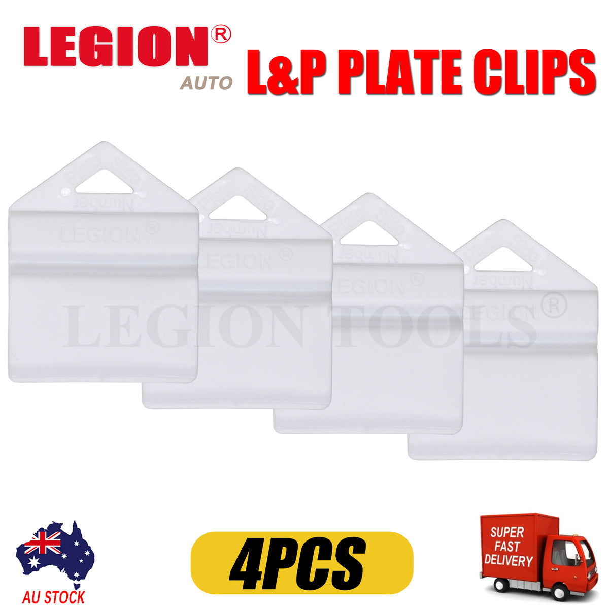 White Plate Clips 4PCS – Legion Warehouse