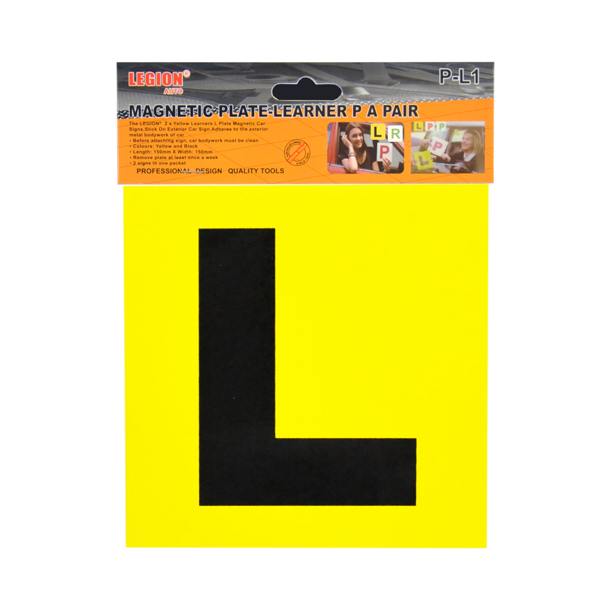 Magnetic Yellow Learner L Plate 2PCS – Legion Warehouse