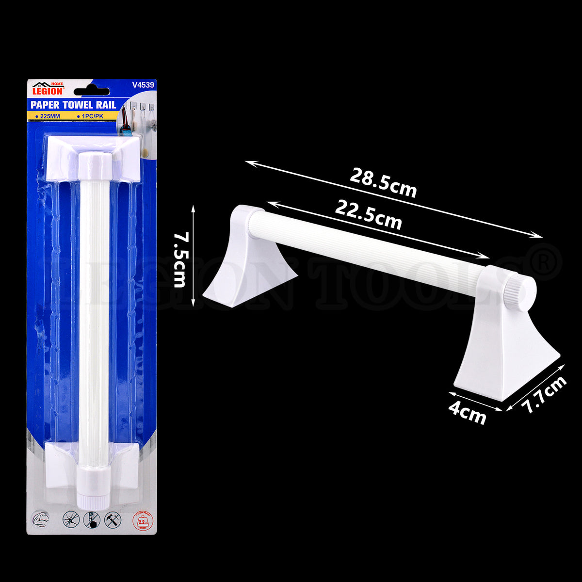 Toilet Paper Roll Holder Rack Rail Tissue Storage Paper Towel Rail Wall ...