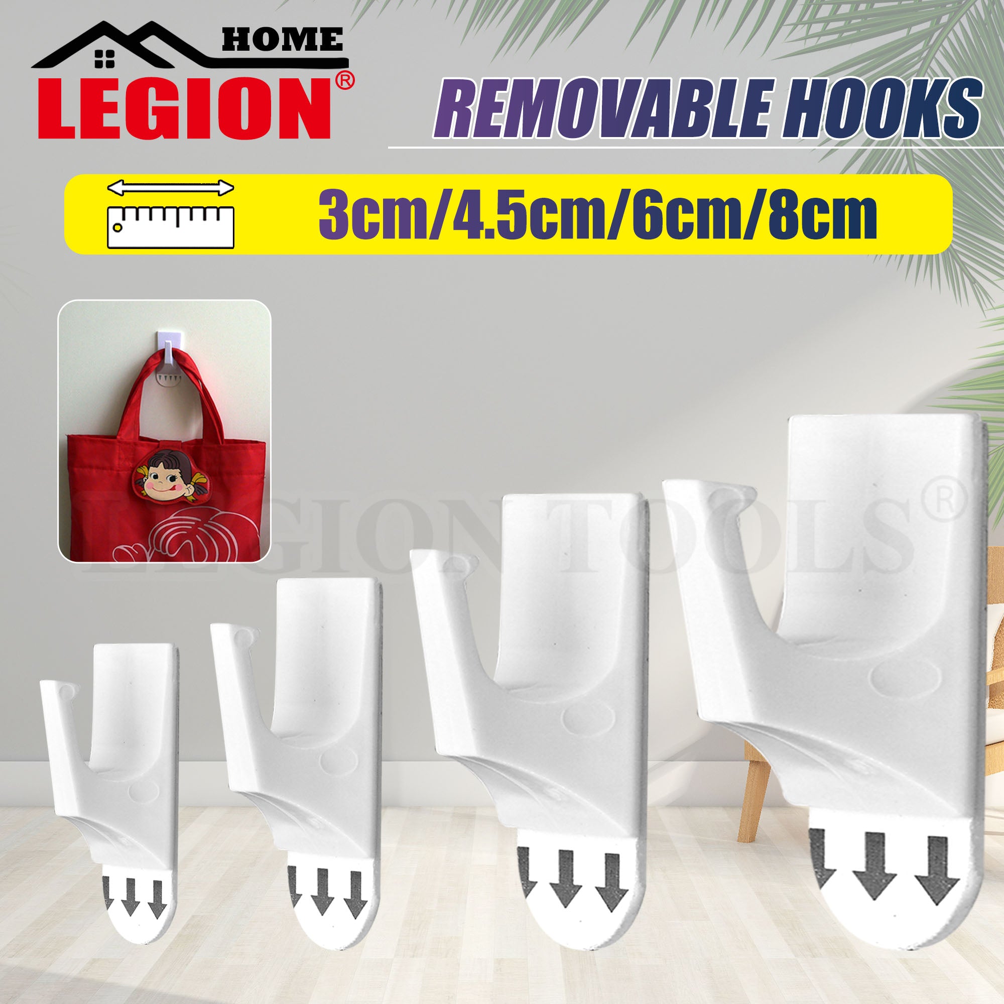 White Removable Hooks Self Adhesive – Legion Warehouse