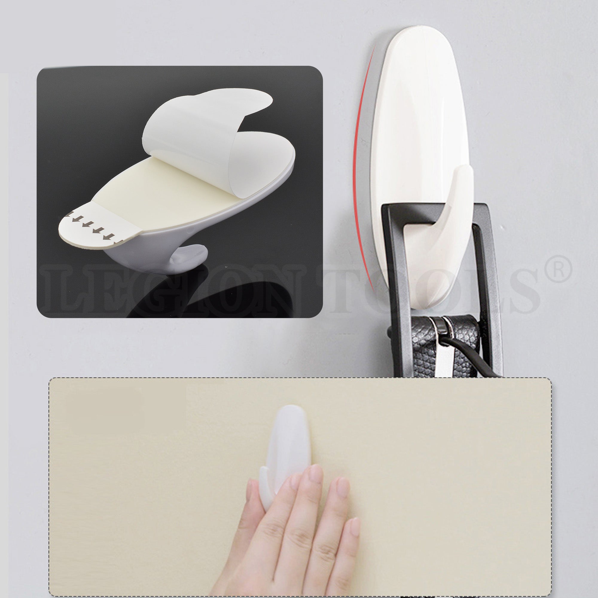 White Removable Hooks Self Adhesive – Legion Warehouse