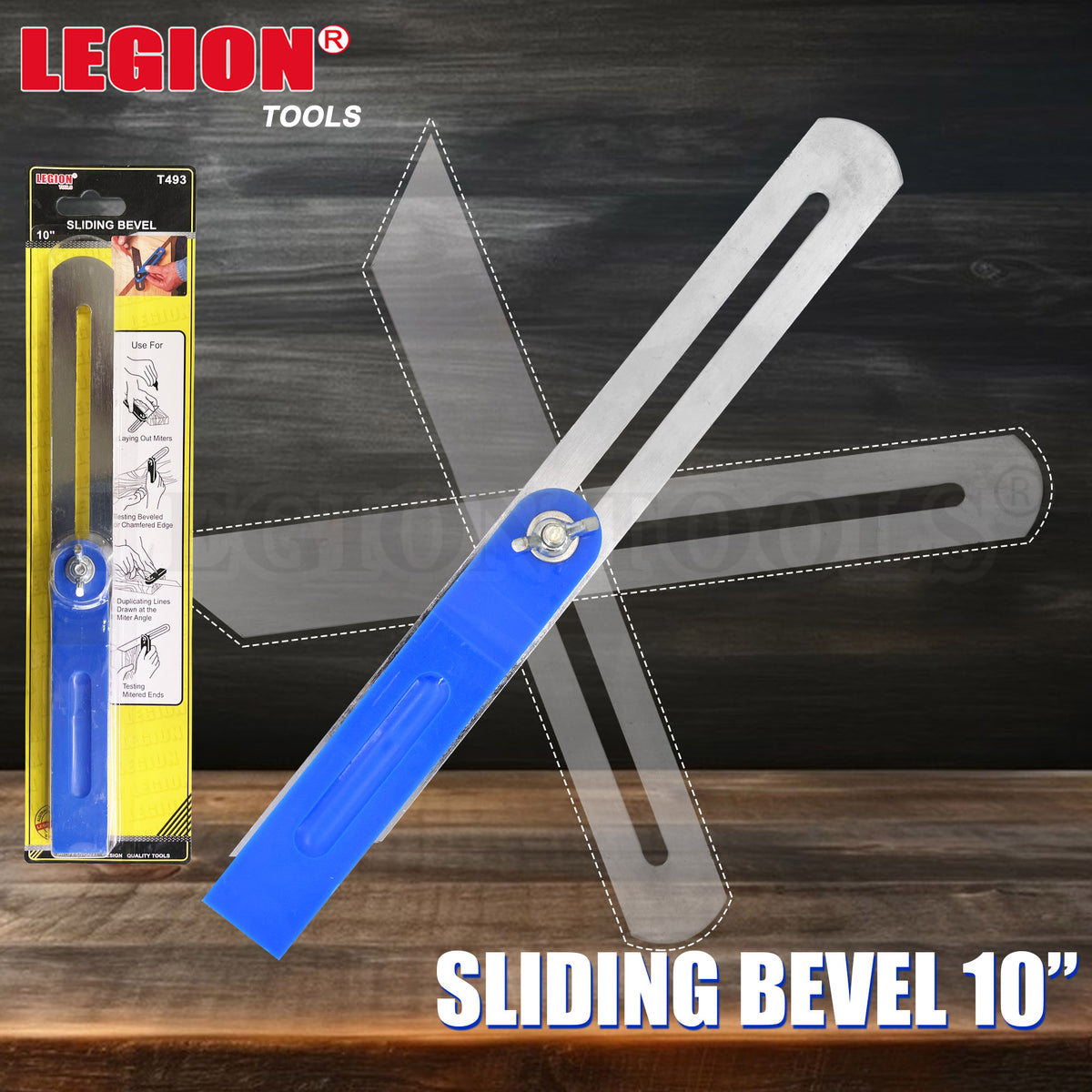 10" Sliding Bevel square Carpenter Adjust Gauge Angle Finder – Legion ...