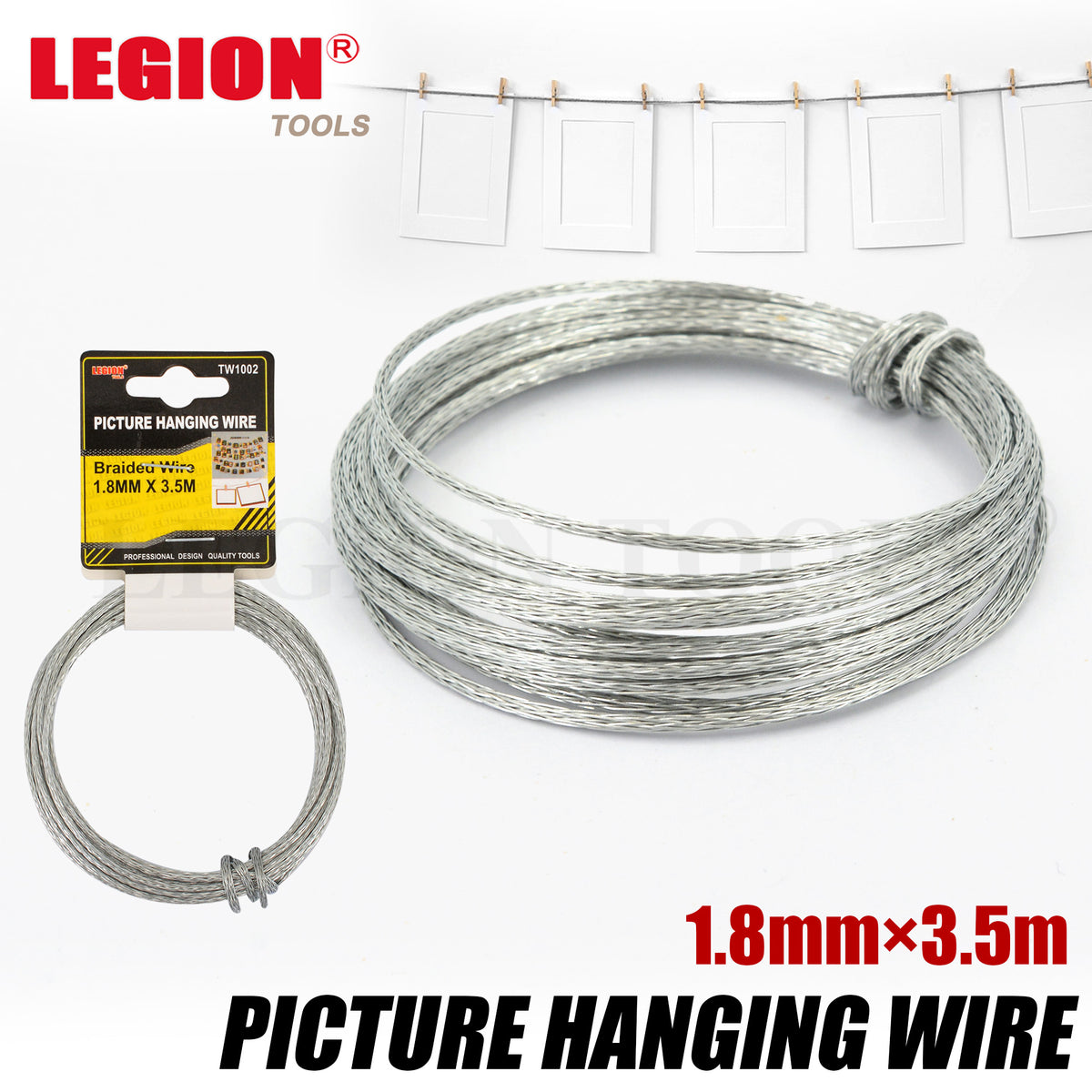 Picture Hanging Wire Steel Braided Wire – Legion Warehouse