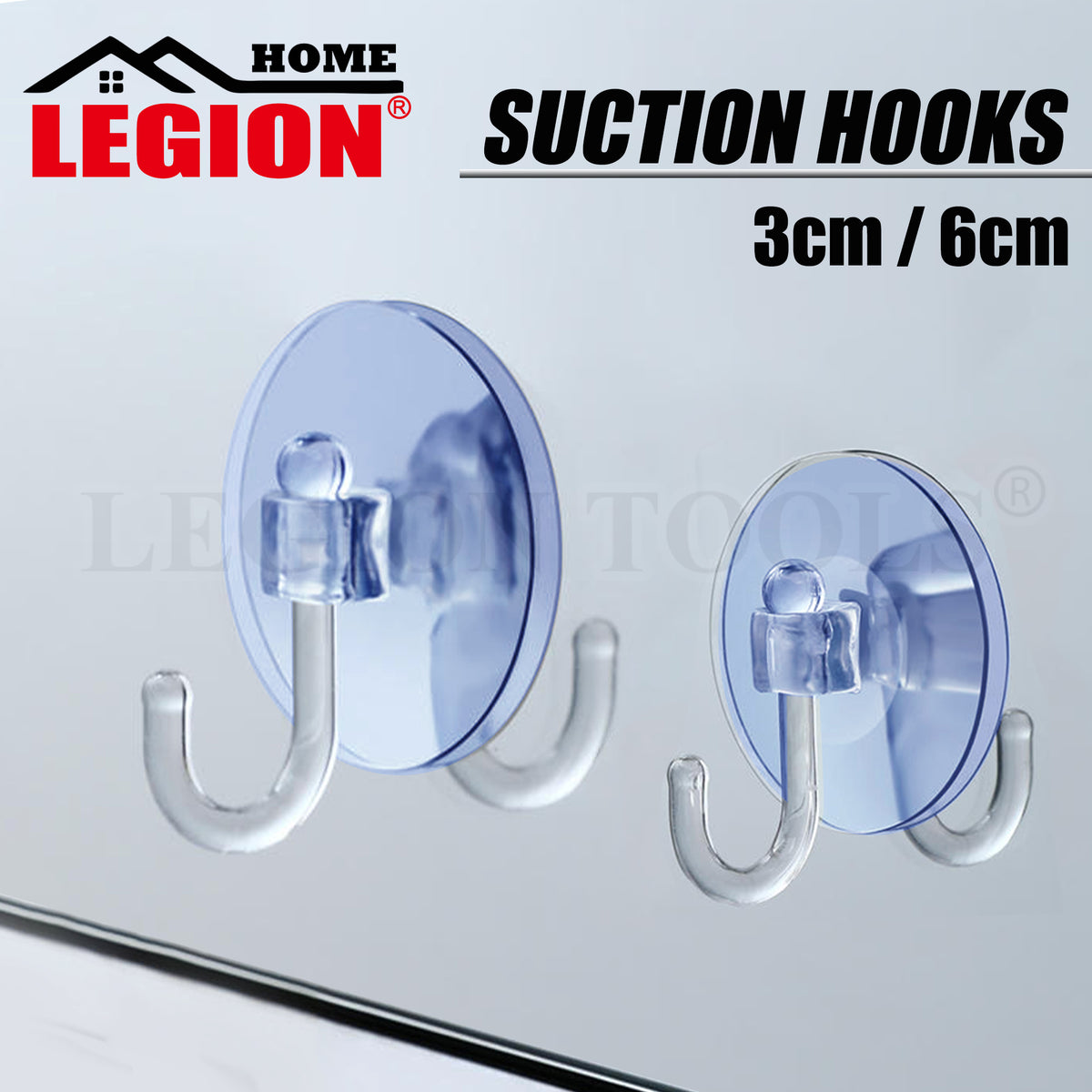 Strong Suction Hooks Clear – Legion Warehouse