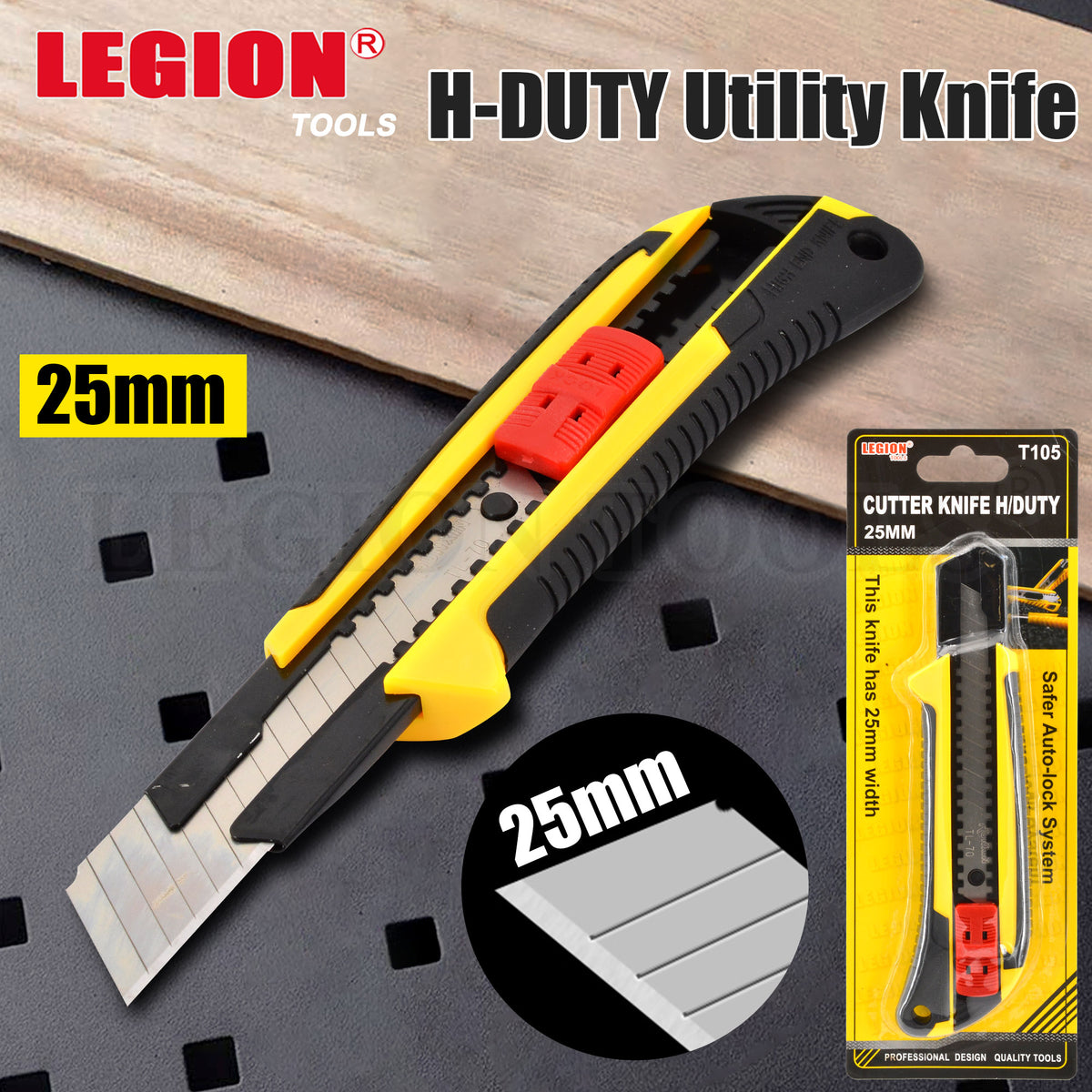 25mm Utility Knife Snap Off Knife – Legion Warehouse