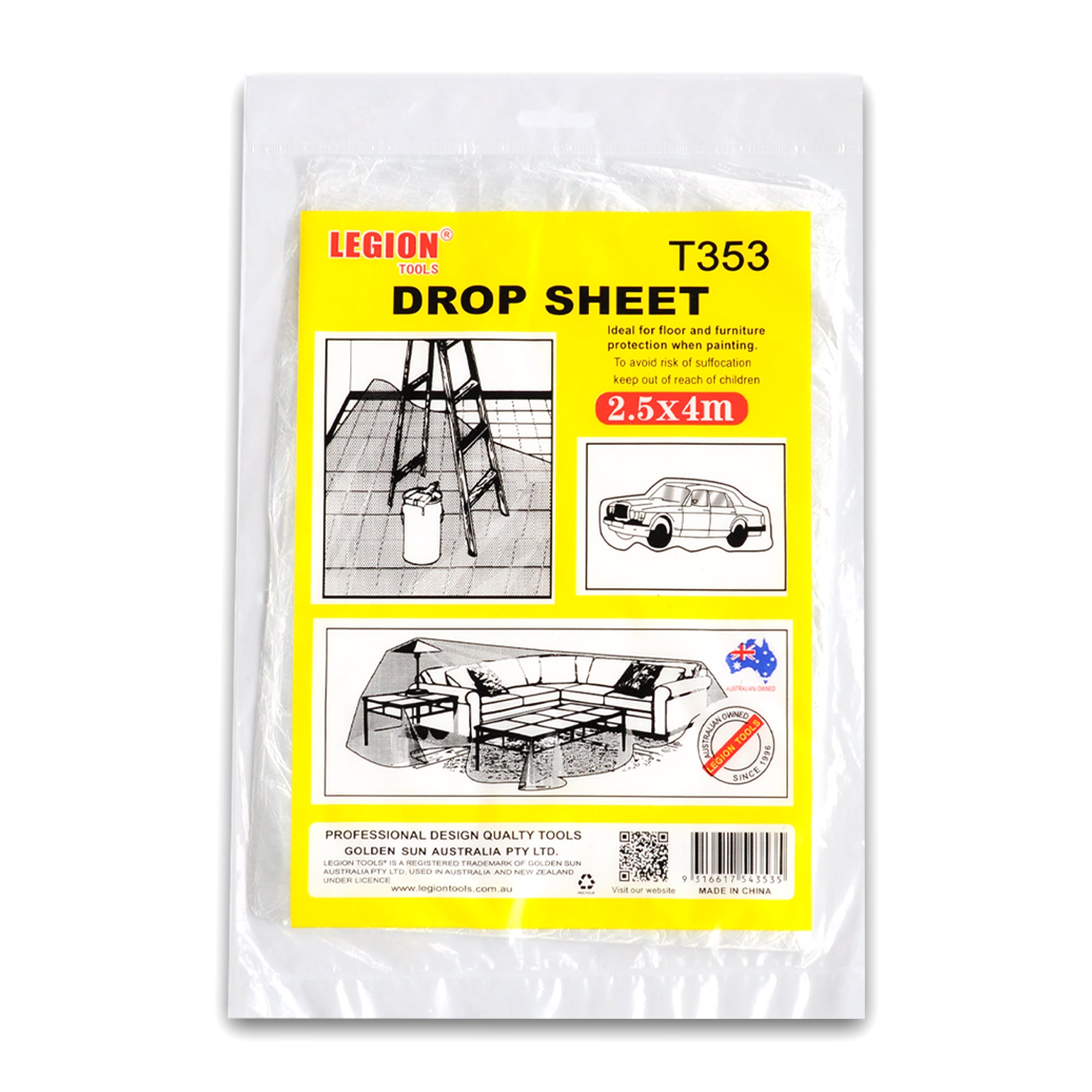 Drop Sheet 2.5m×4m – Legion Warehouse