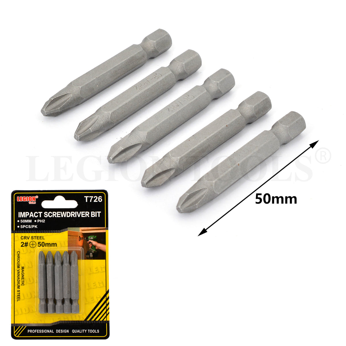 Impact Screwdriver Bit Phillips Head 50mm – Legion Warehouse