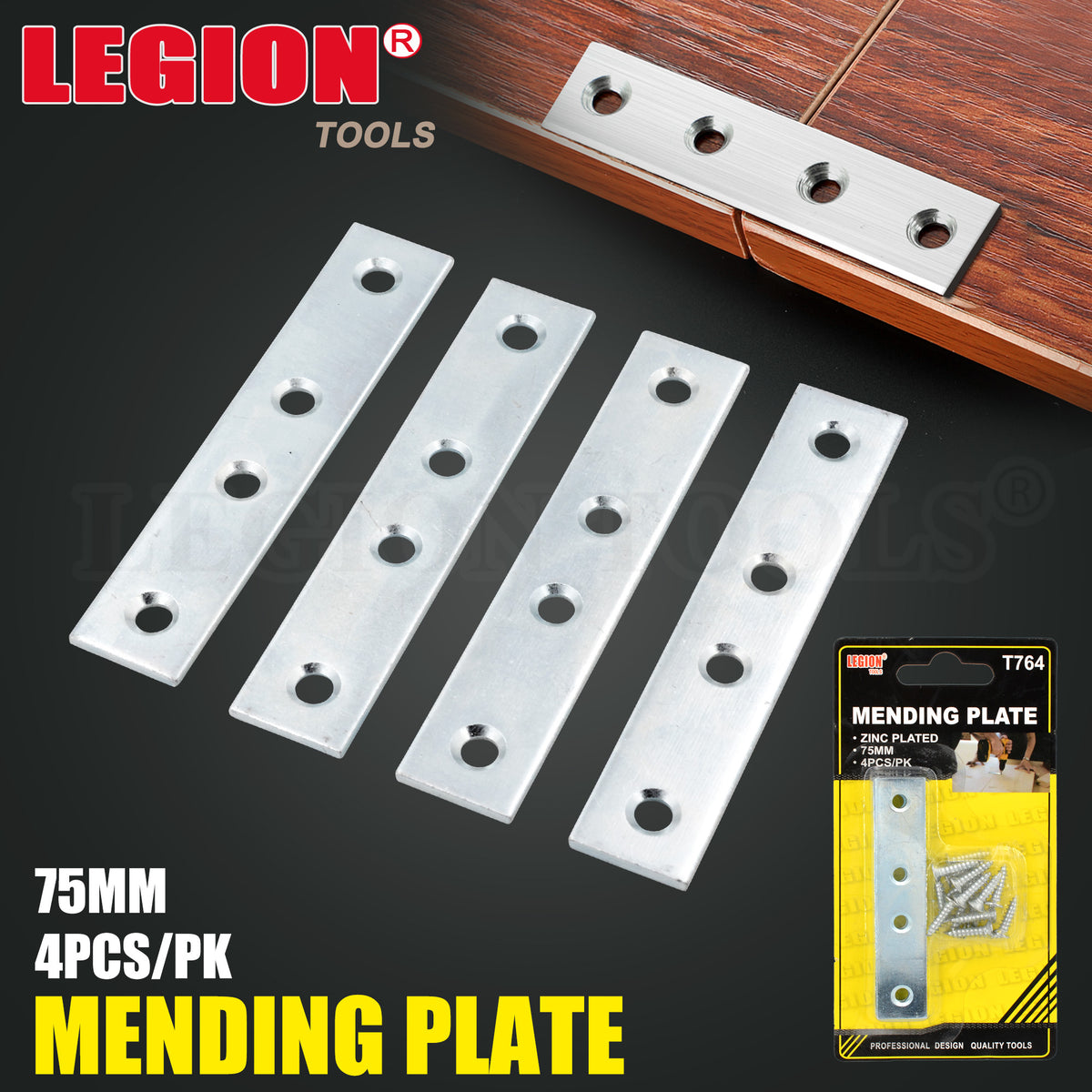 75mm Zinc Plated Mending Plates – Legion Warehouse
