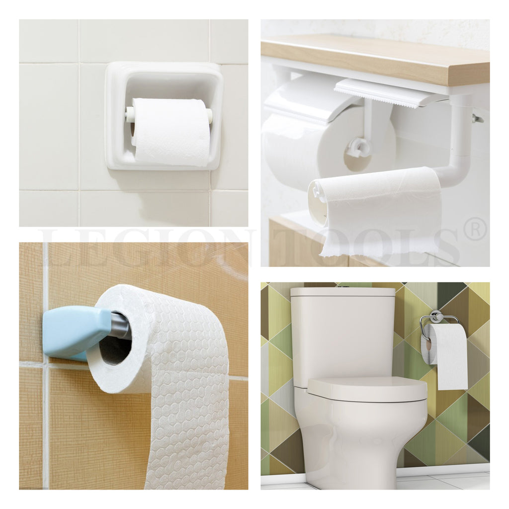 Toilet Paper Roll Holder Rack Rail Tissue Storage Paper Towel Rail Wall ...