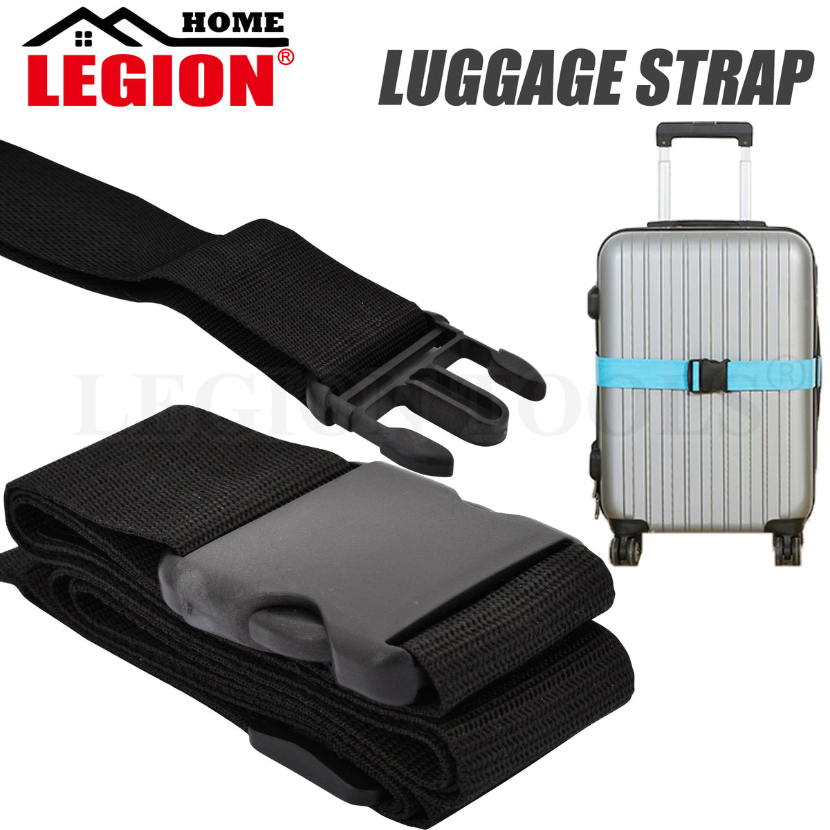 Black Luggage Strap 1pc – Legion Warehouse