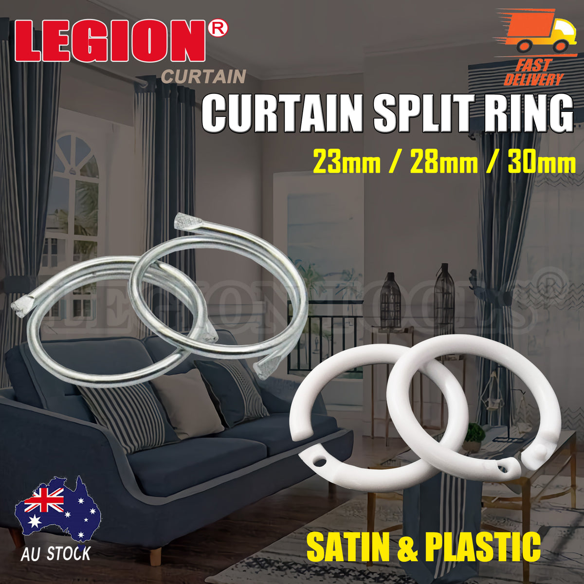 Curtain Split Rings – Legion Warehouse