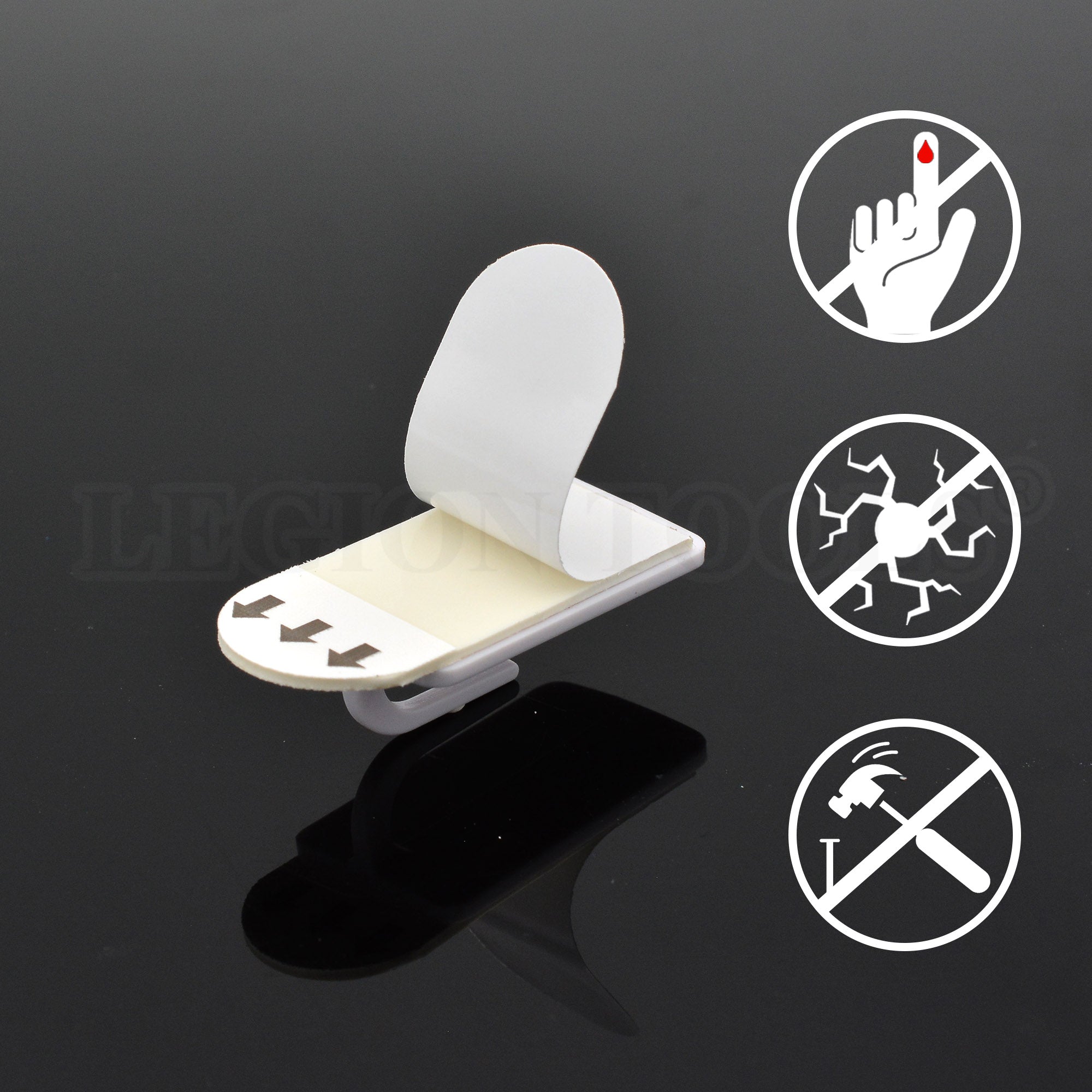 White Removable Hooks Self Adhesive – Legion Warehouse