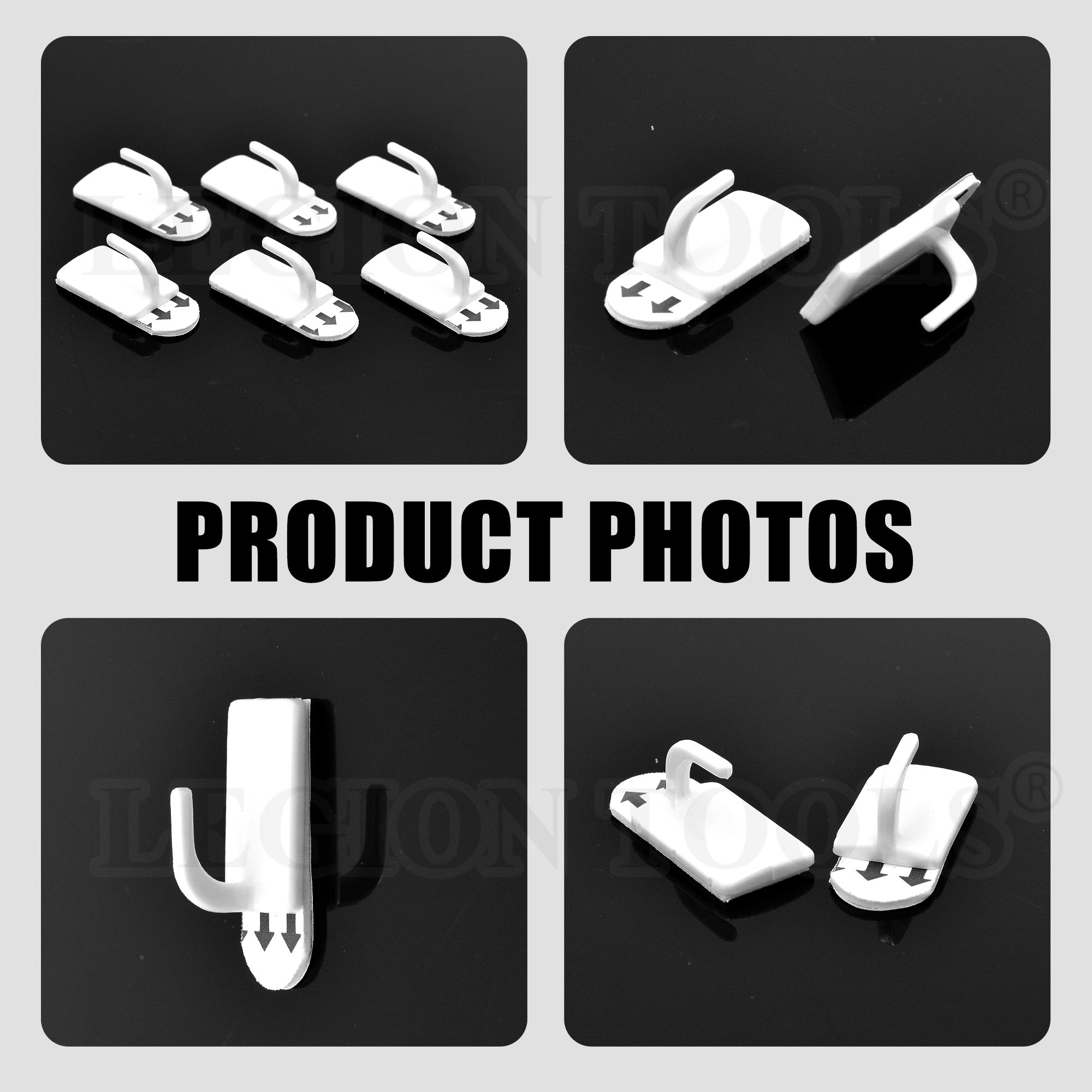 White Removable Hooks Self Adhesive – Legion Warehouse