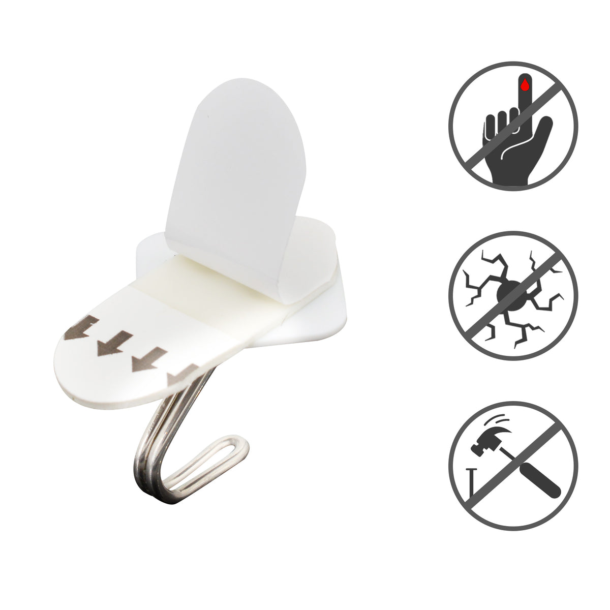White Removable Hooks Self Adhesive – Legion Warehouse