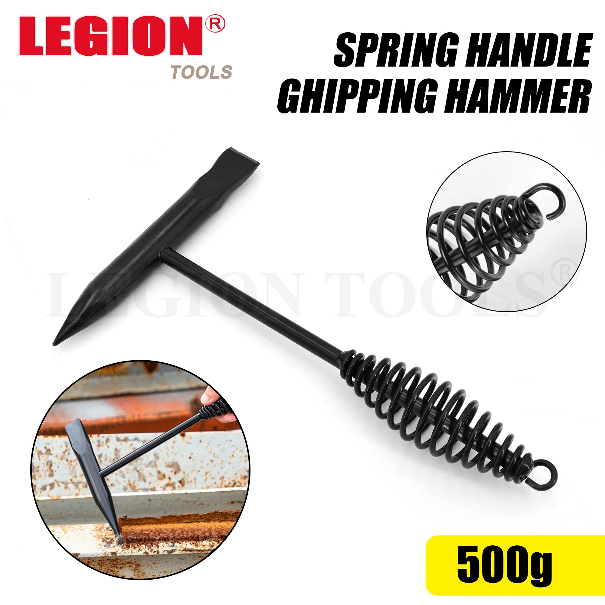Welding Chipping Hammer Spring Handle Hold Heart Cleaning Harden DIY ...