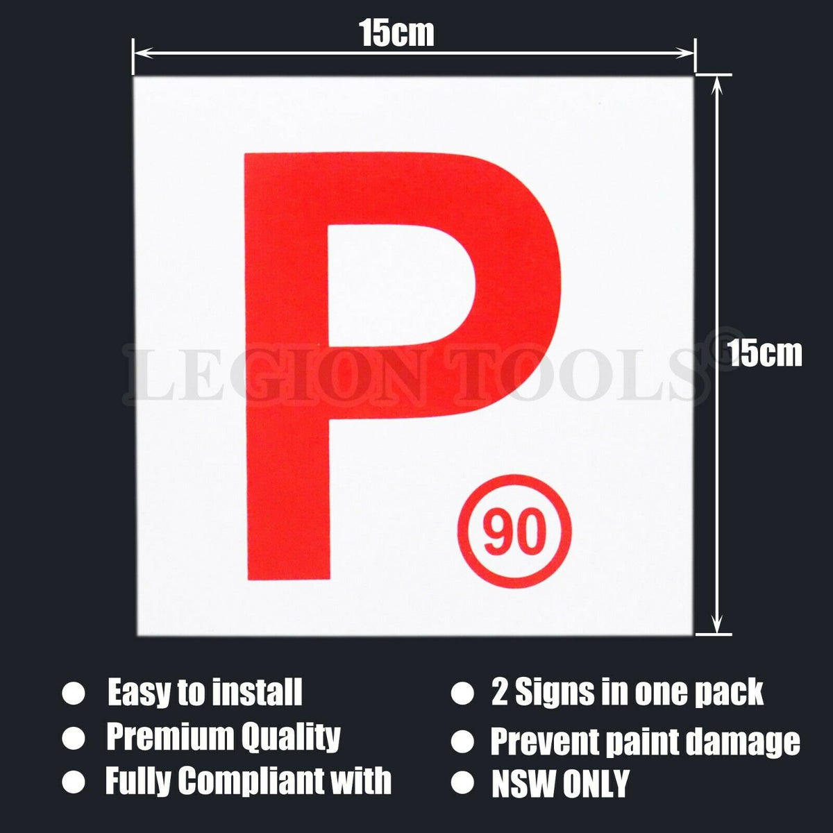 Magnetic Red P Plate 2PCS – Legion Warehouse