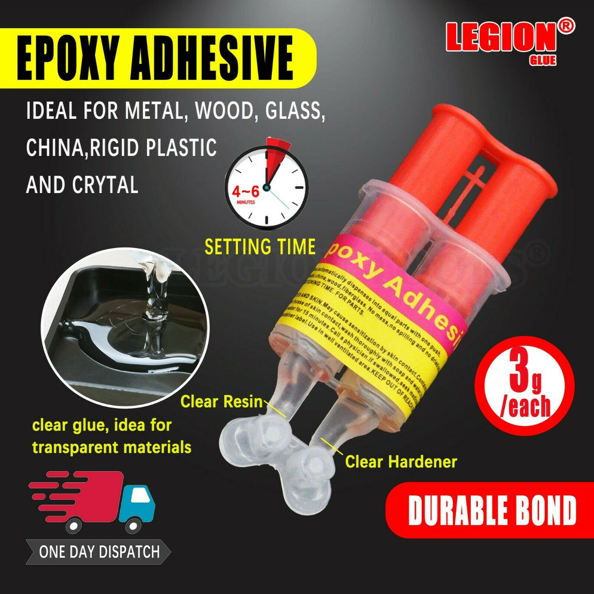 Super Strong Epoxy Adhesive 3g/each – Legion Warehouse