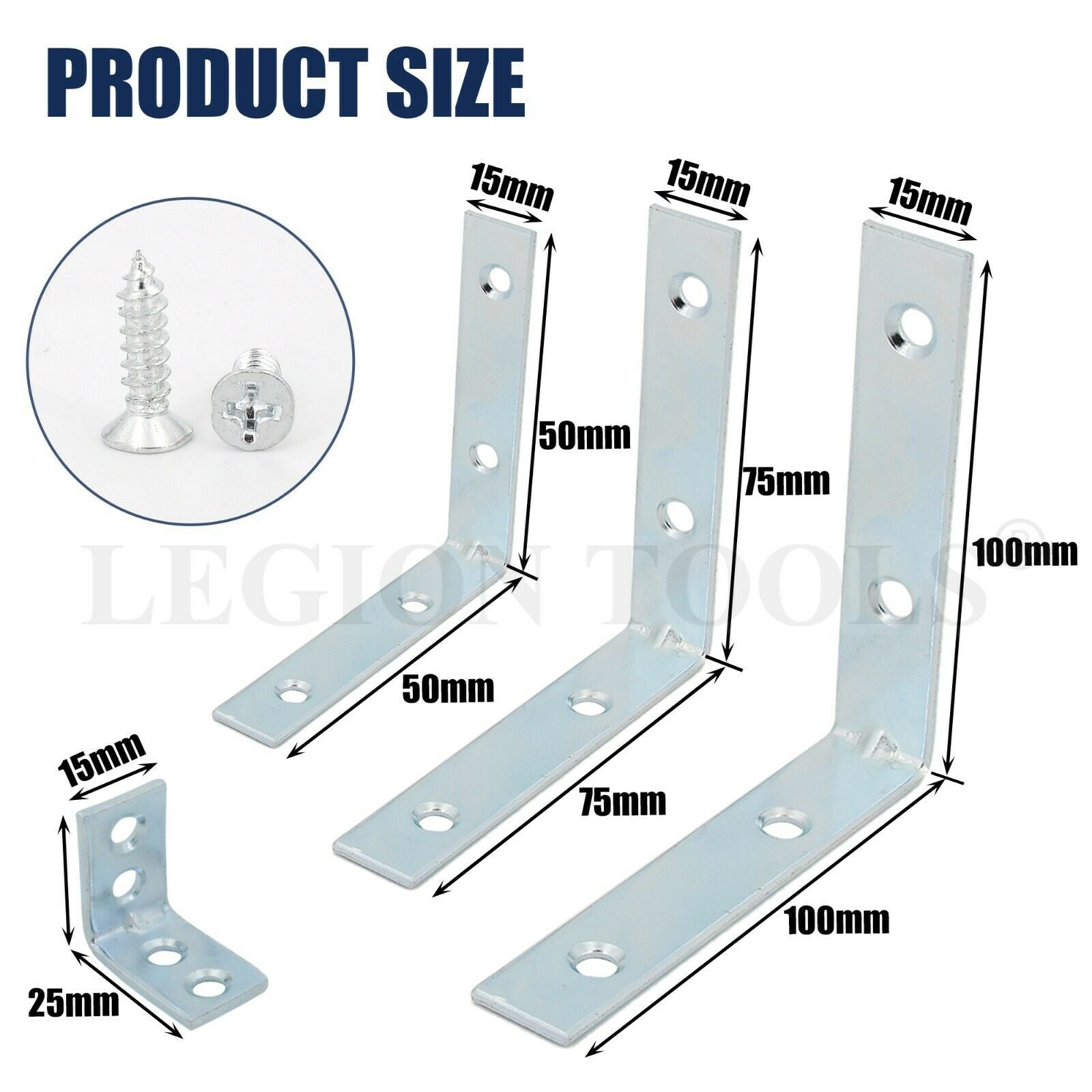 Zinc Plated Angle Brackets 4PCS – Legion Warehouse