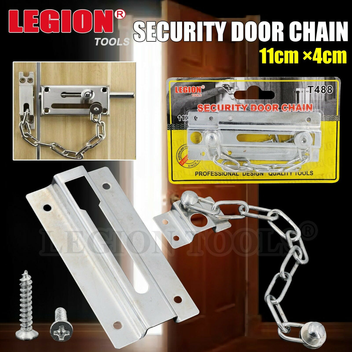 Security Door Chain 11 x 4cm – Legion Warehouse