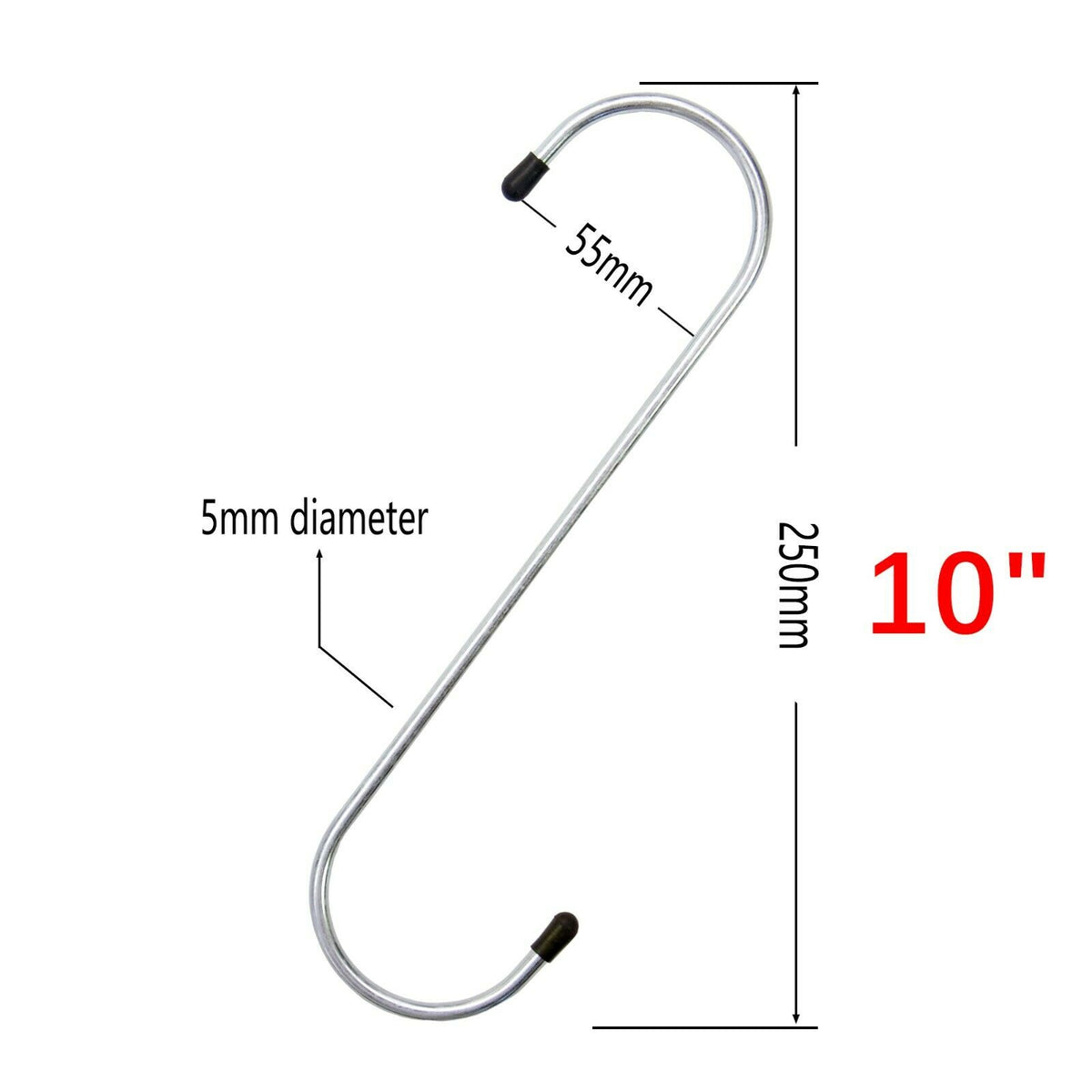 Steel S Shape Hook 5MM x 250MM – Legion Warehouse