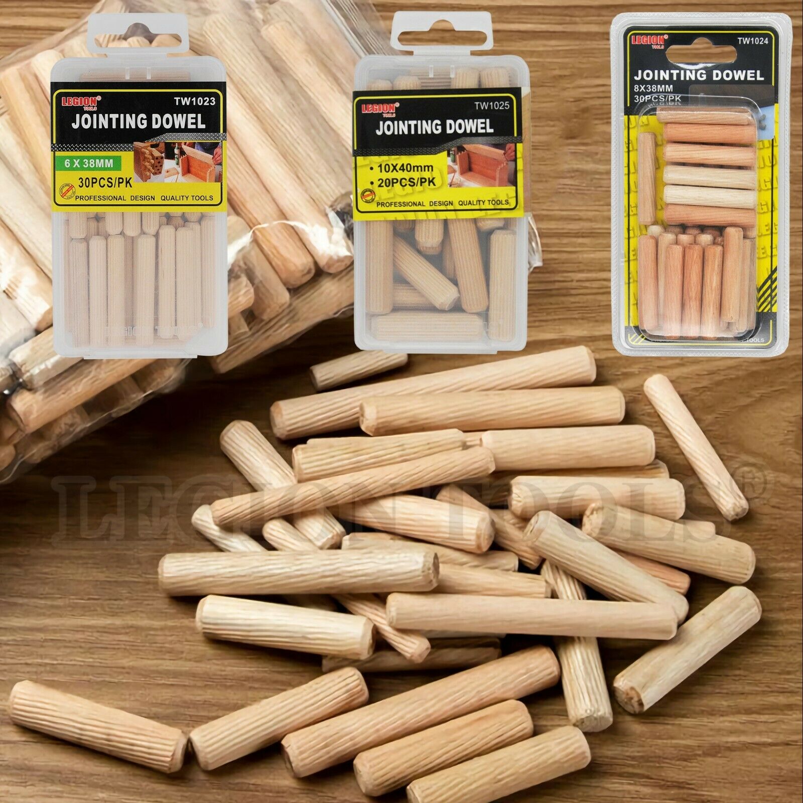 Fluted Wooden Jointing Dowel – Legion Warehouse