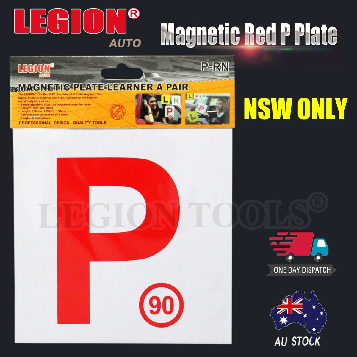 Magnetic Red P Plate 2PCS – Legion Warehouse