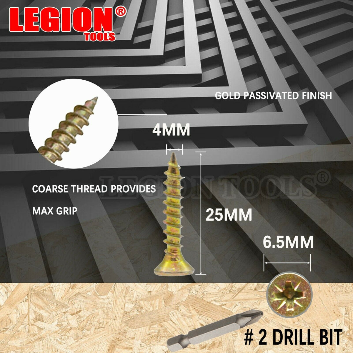 Chipboard Screws 7 Sizes – Legion Warehouse
