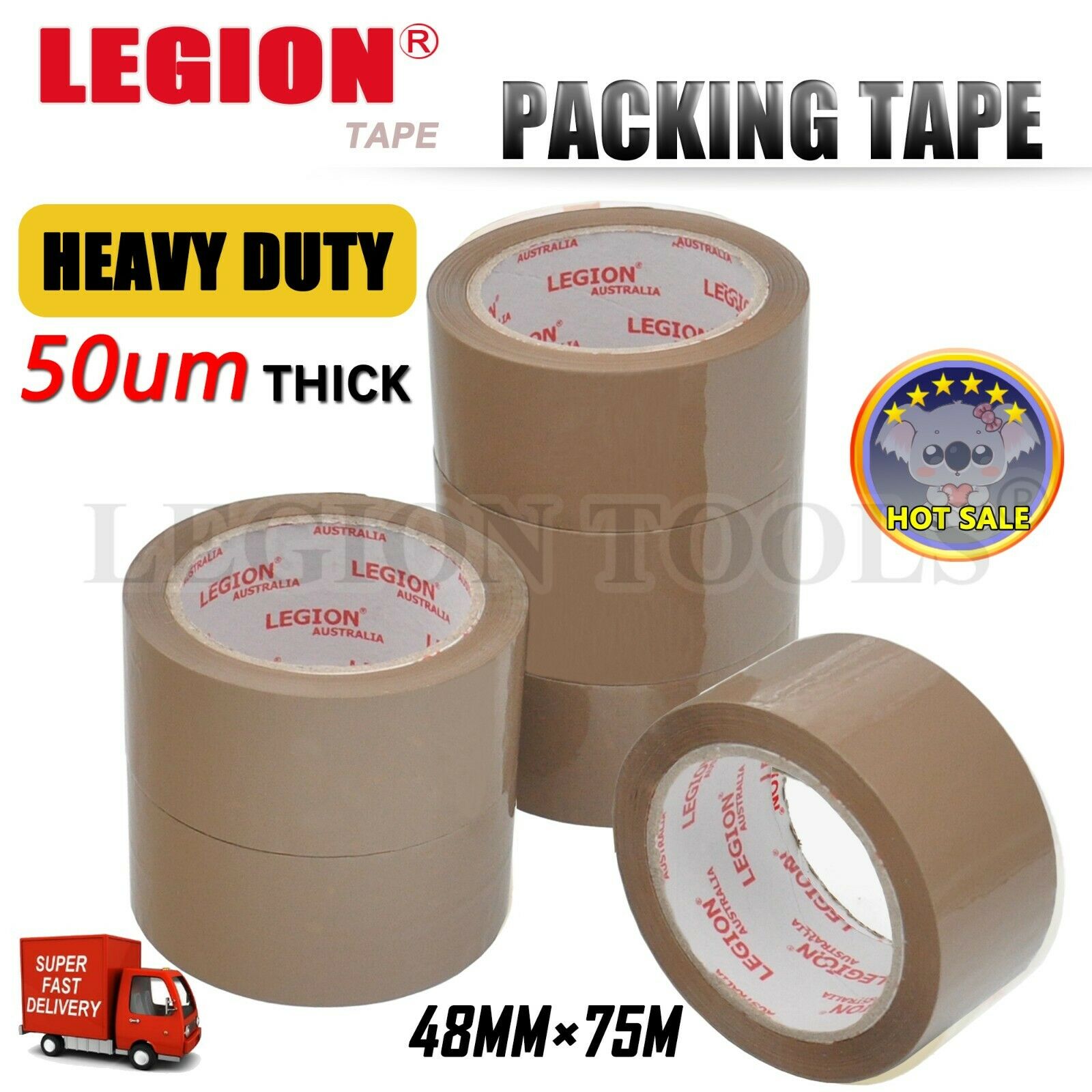 Heavy Duty Packing Tape 48mm x 75m – Legion Warehouse