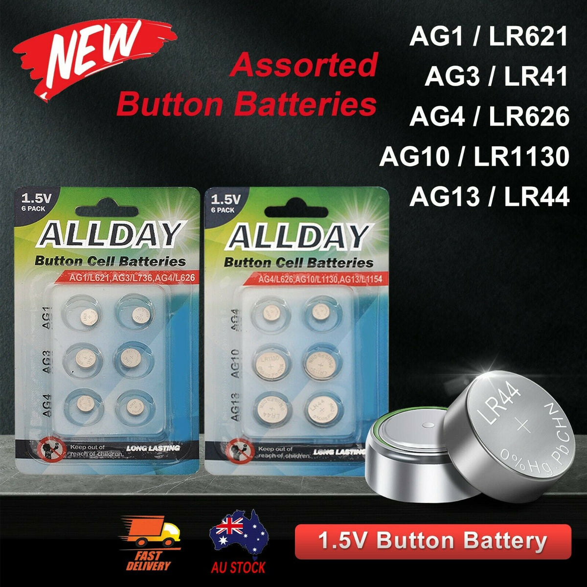 ALLDAY Mixed Battery Button Batteries – Legion Warehouse
