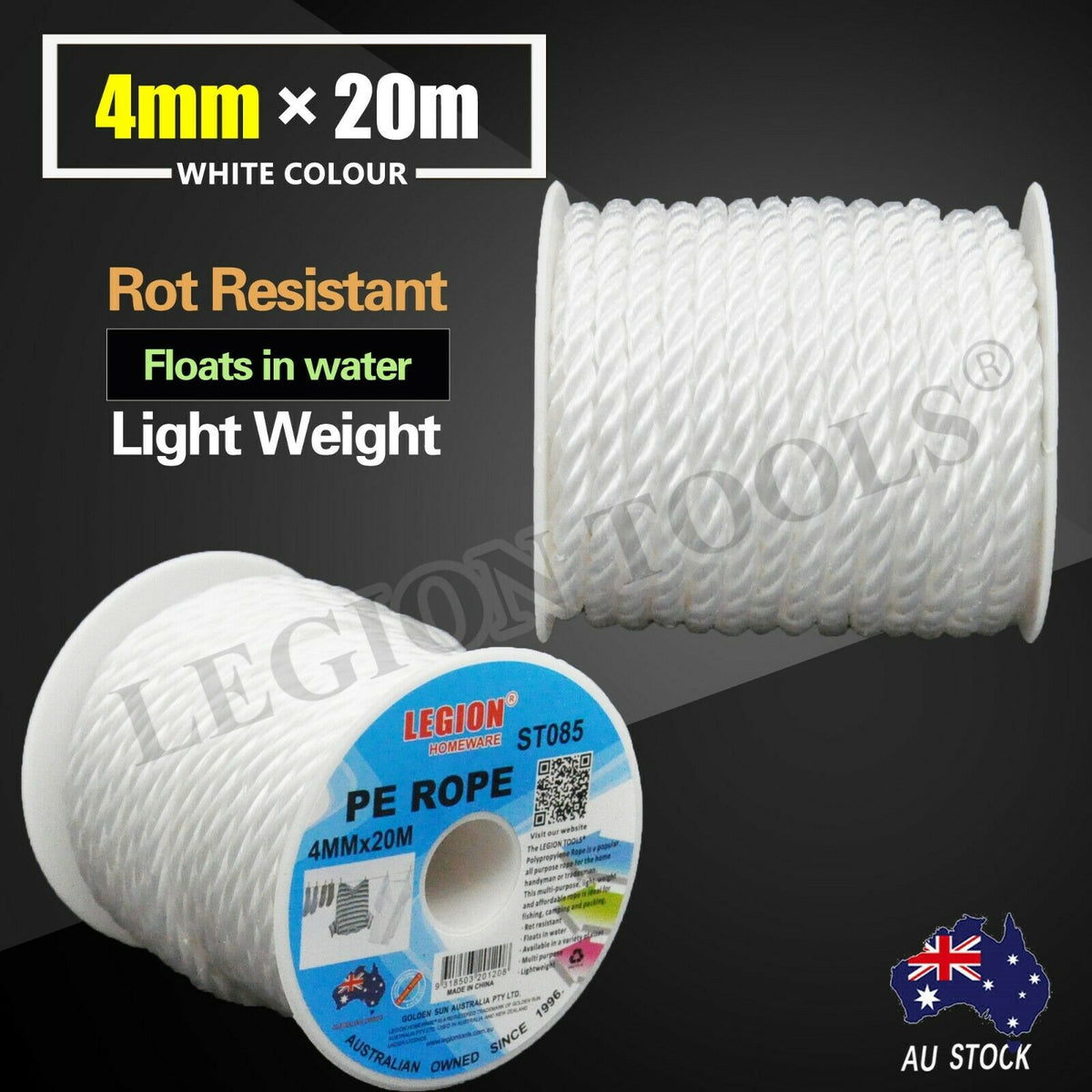White Poly Rope 4 Sizes – Legion Warehouse