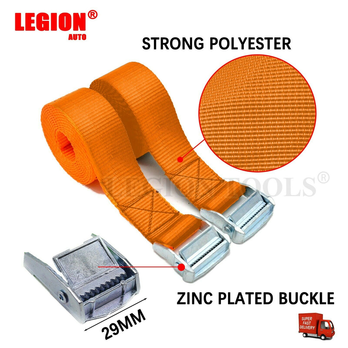 Pull Tie Down Strap 25MM X 2M – Legion Warehouse