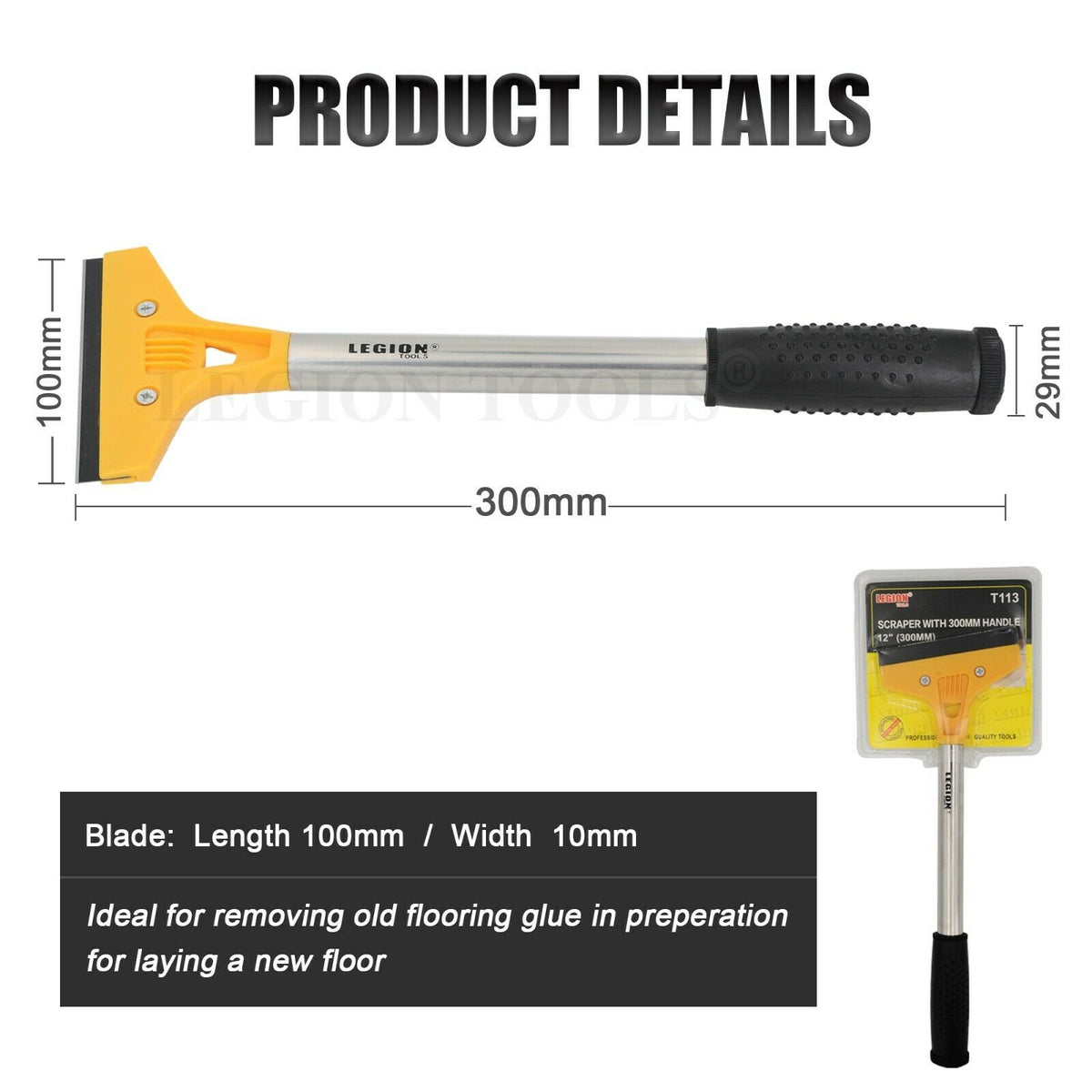 Surface Scraper with Handle 30cm – Legion Warehouse