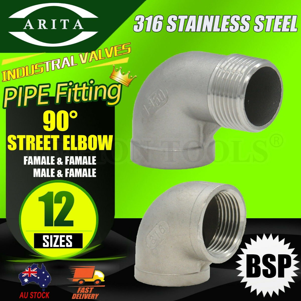 Stainless Steel Pipe Fitting 12 Sizes | ARITA – Legion Warehouse