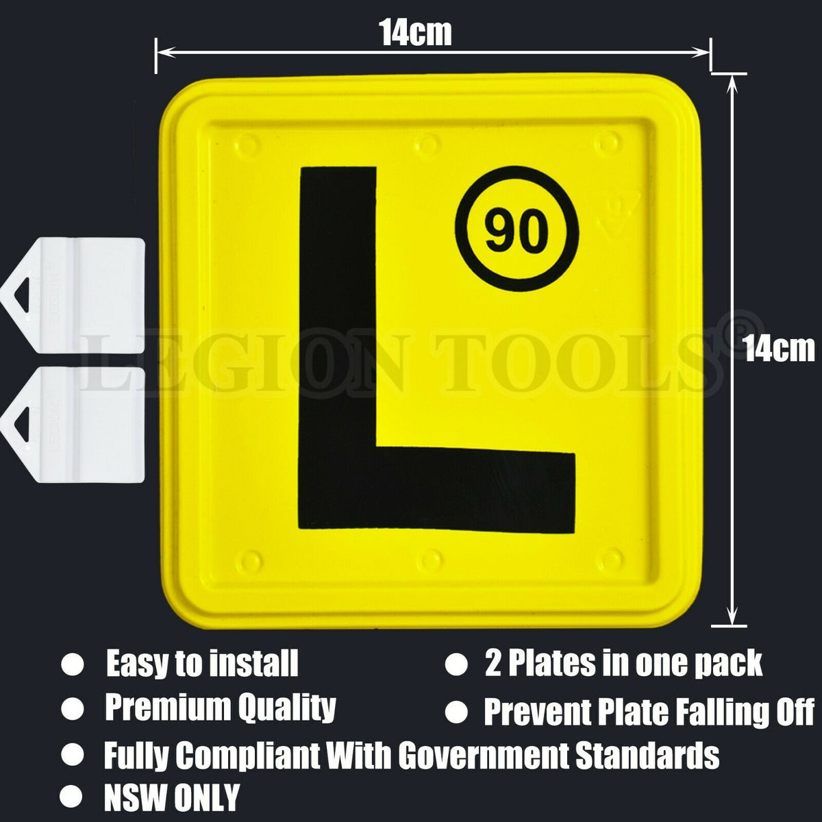 Plastic L Plate With Clips – Legion Warehouse