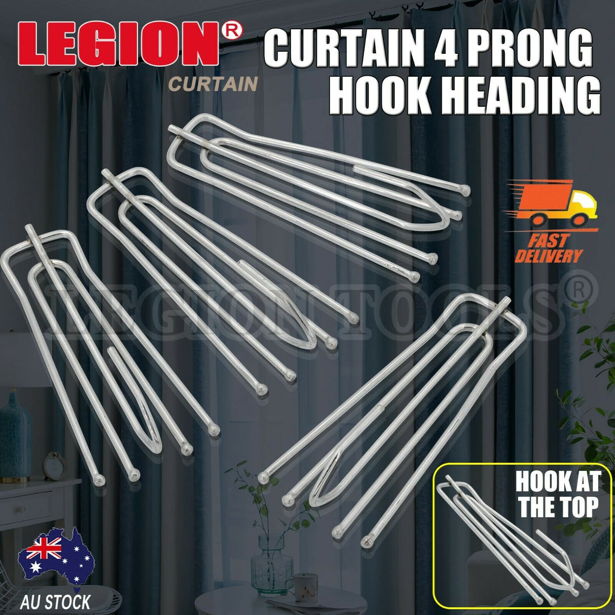 Curtain 4 Prong Hook – Legion Warehouse