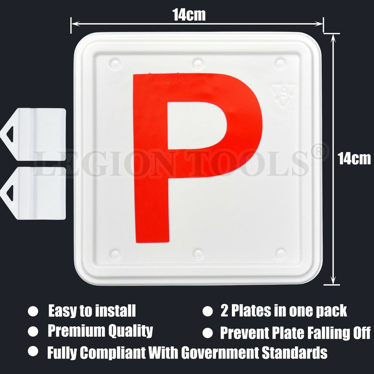 Plastic Red P Plate 2PCS – Legion Warehouse