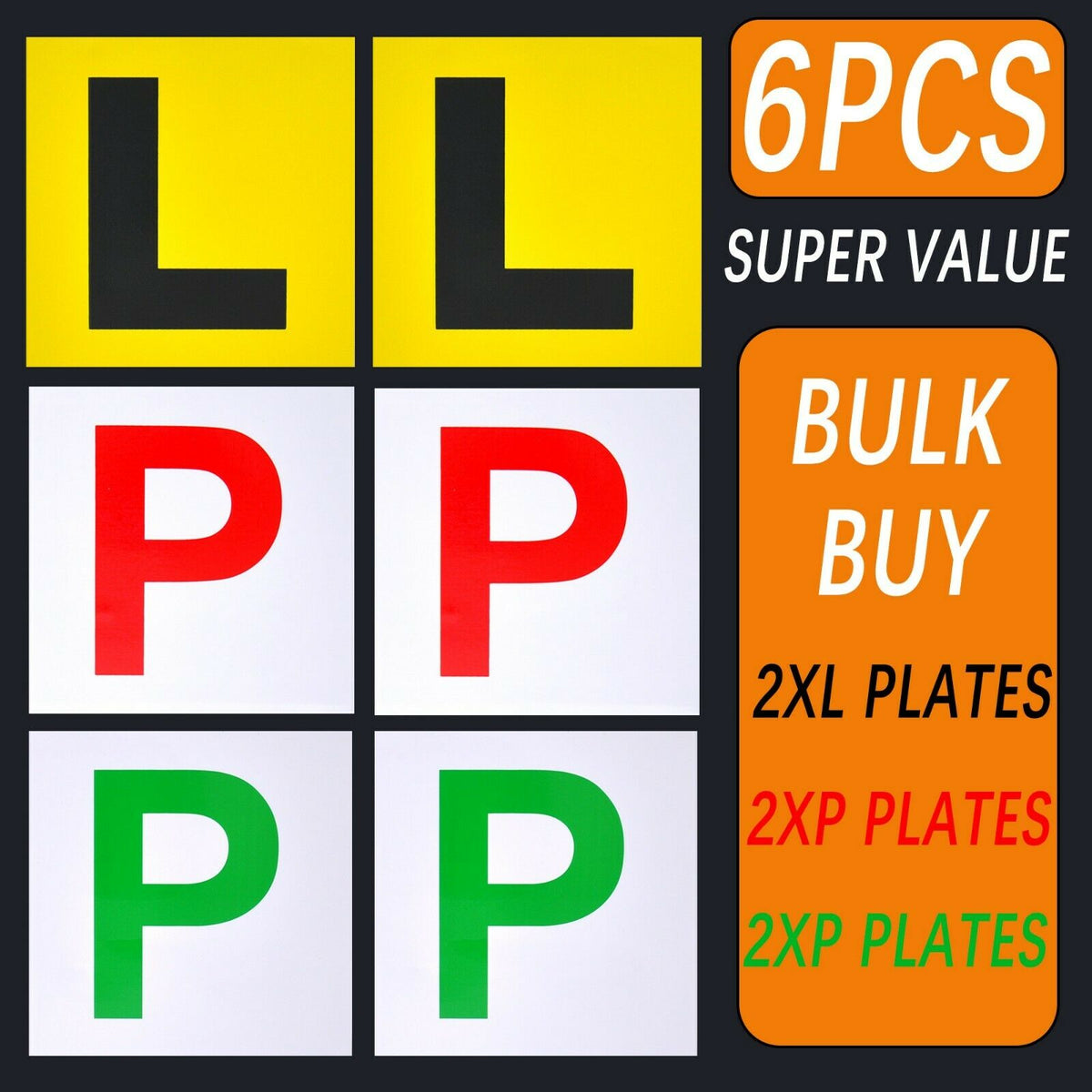 Magnetic L, Red P and GREEN P Plate Set 6PCS – Legion Warehouse