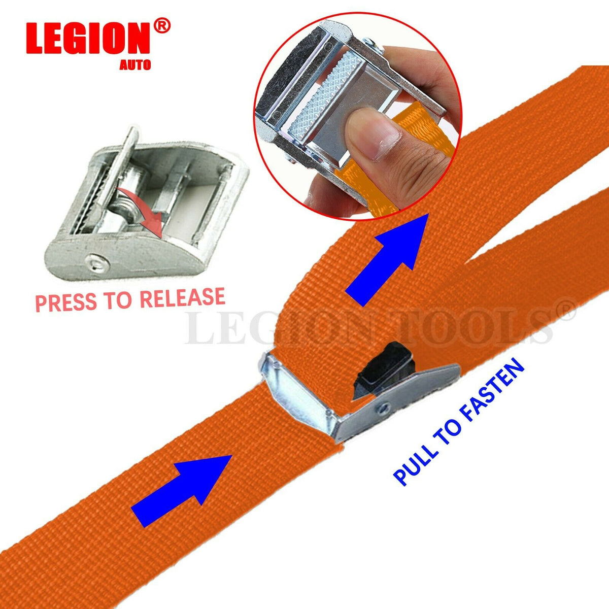 Pull Tie Down Strap 25MM X 2M – Legion Warehouse