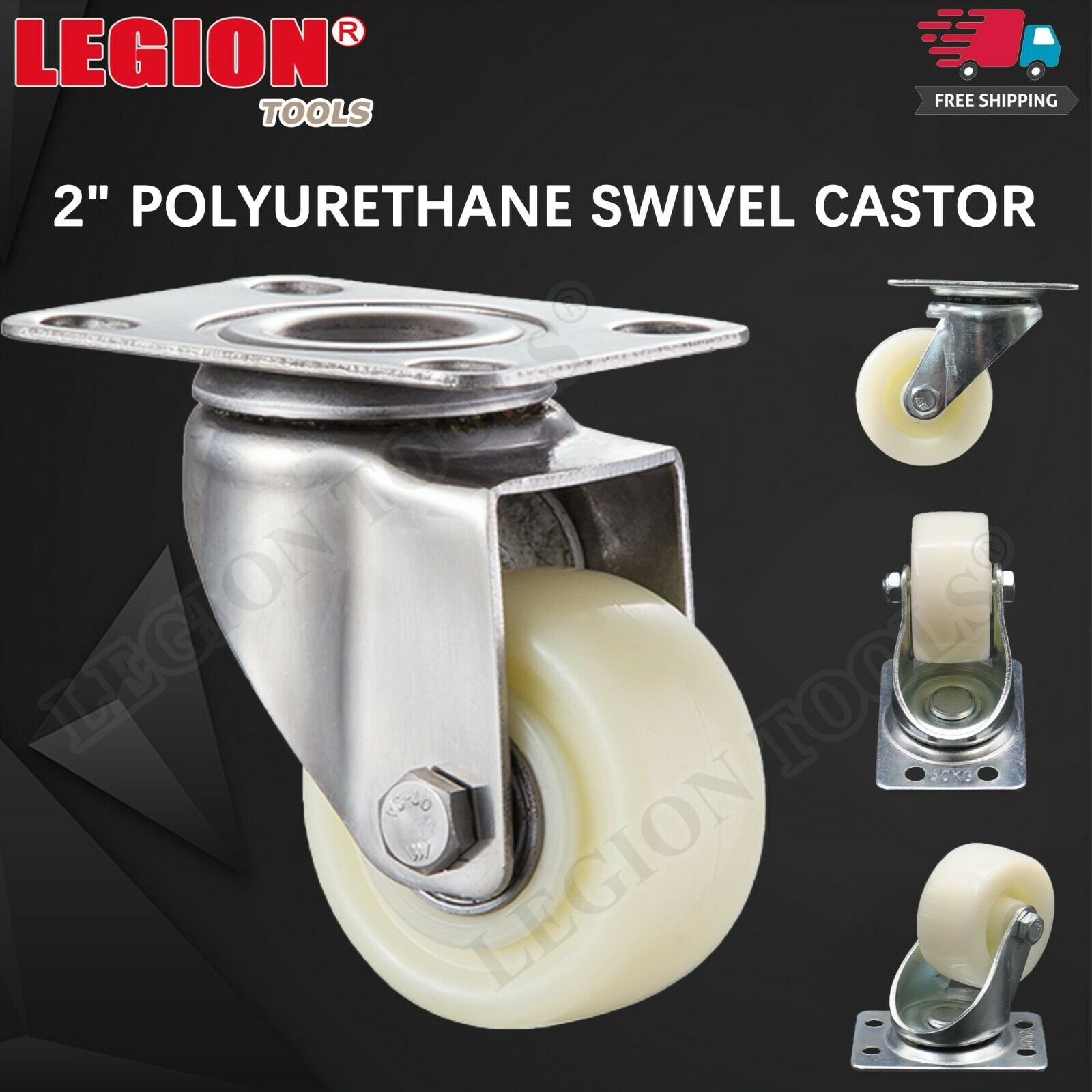 White Castor Wheels 2 inch 50mm – Legion Warehouse